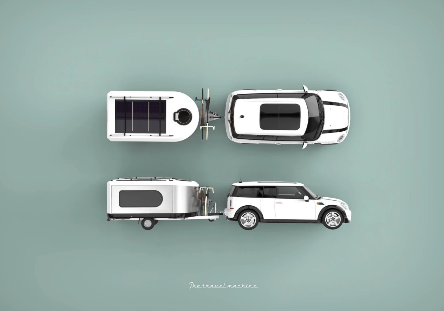 Sleek, compact camper pod grows to 3 times its size at the push of a button
