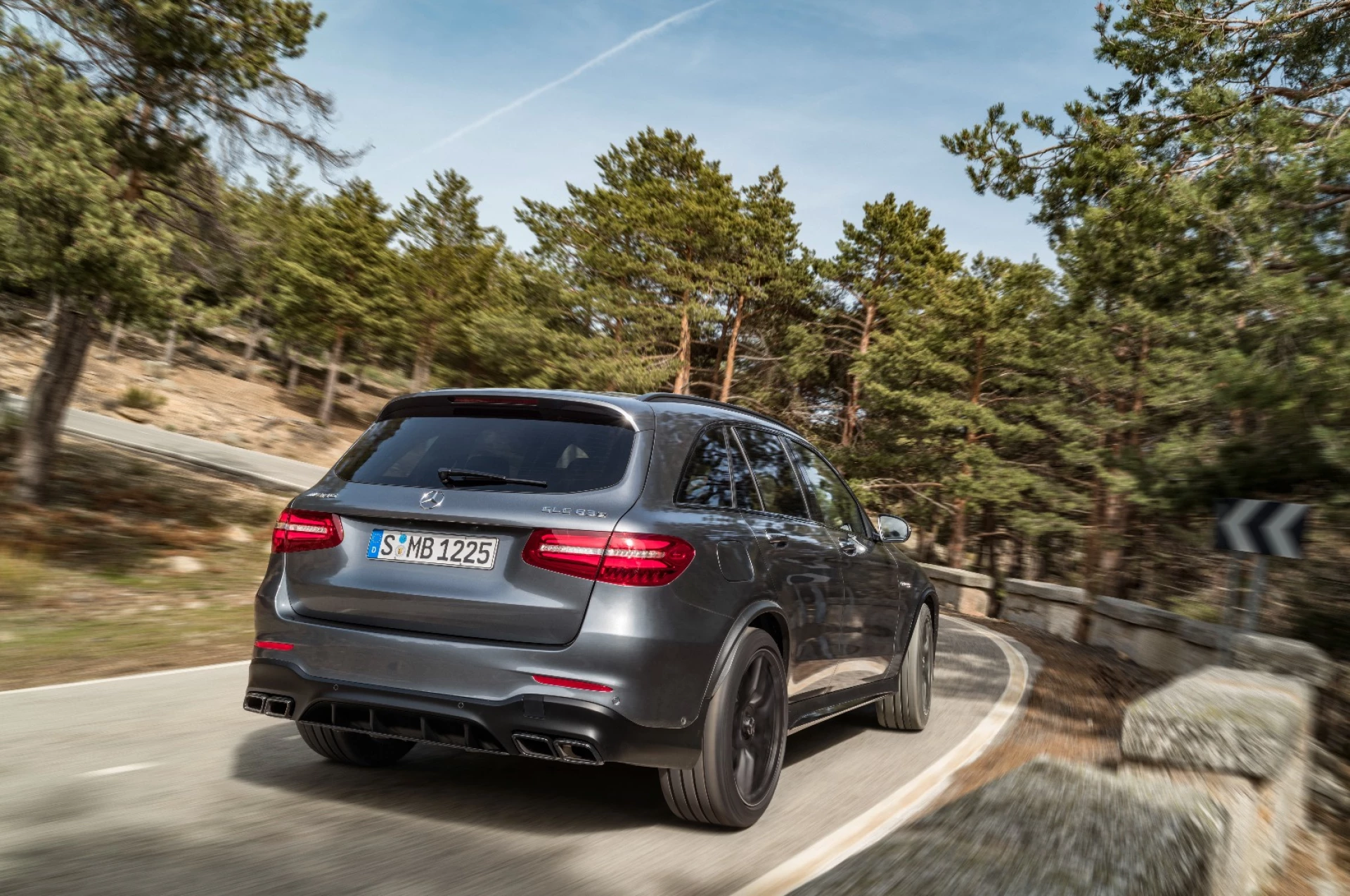V8-powered Mercedes AMG GLC63 will get the kids to school on time