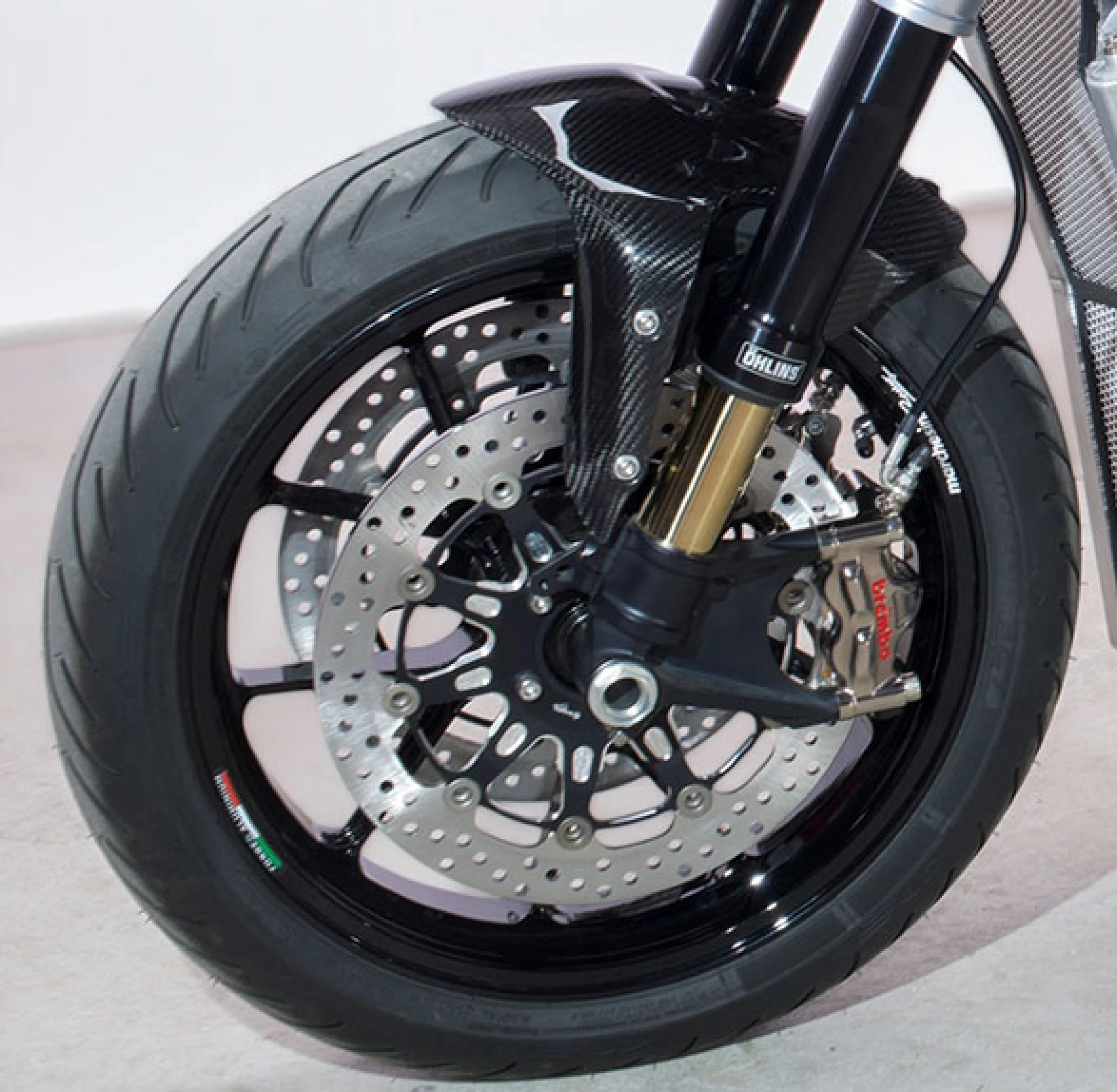 The Aussie-built 2-liter, 334-horsepower PGM V8 motorcycle