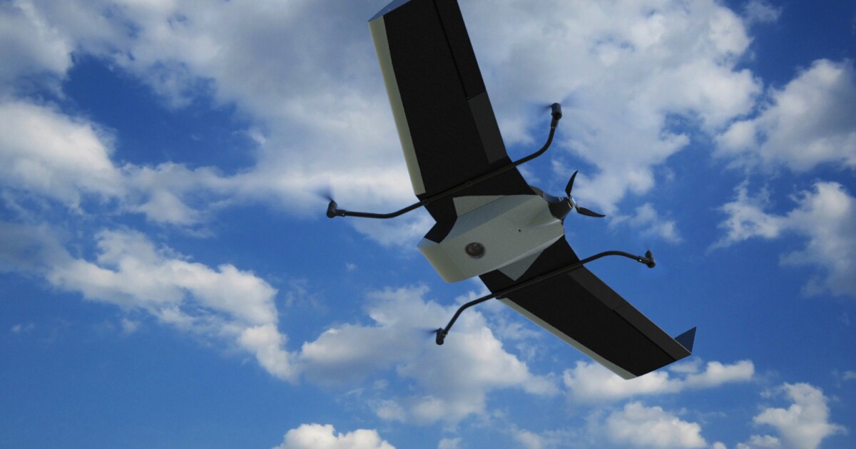 Fixed-wing drone goes VTOL with add-on module