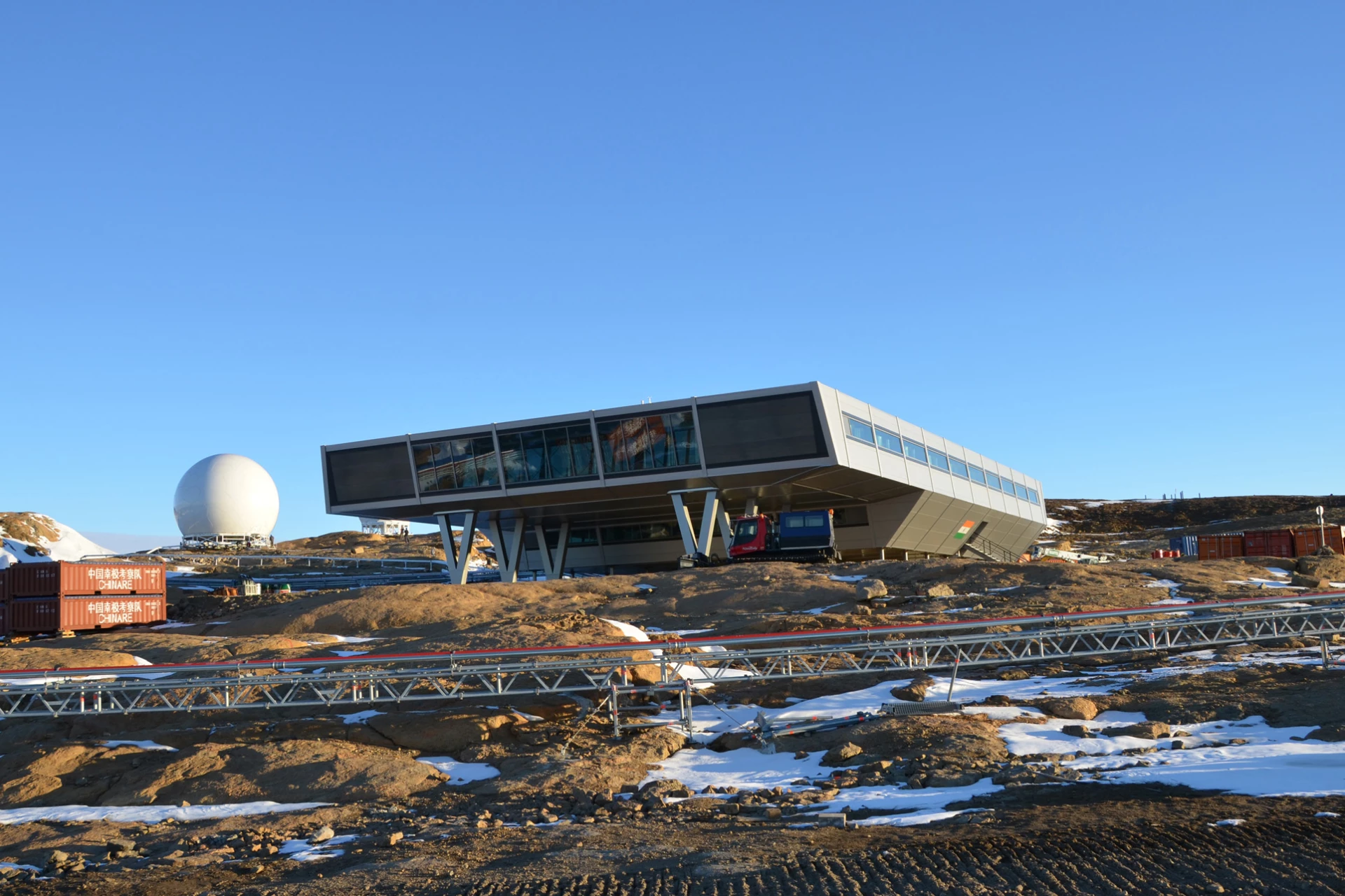 Bharathi Antarctic research station built from shipping containers