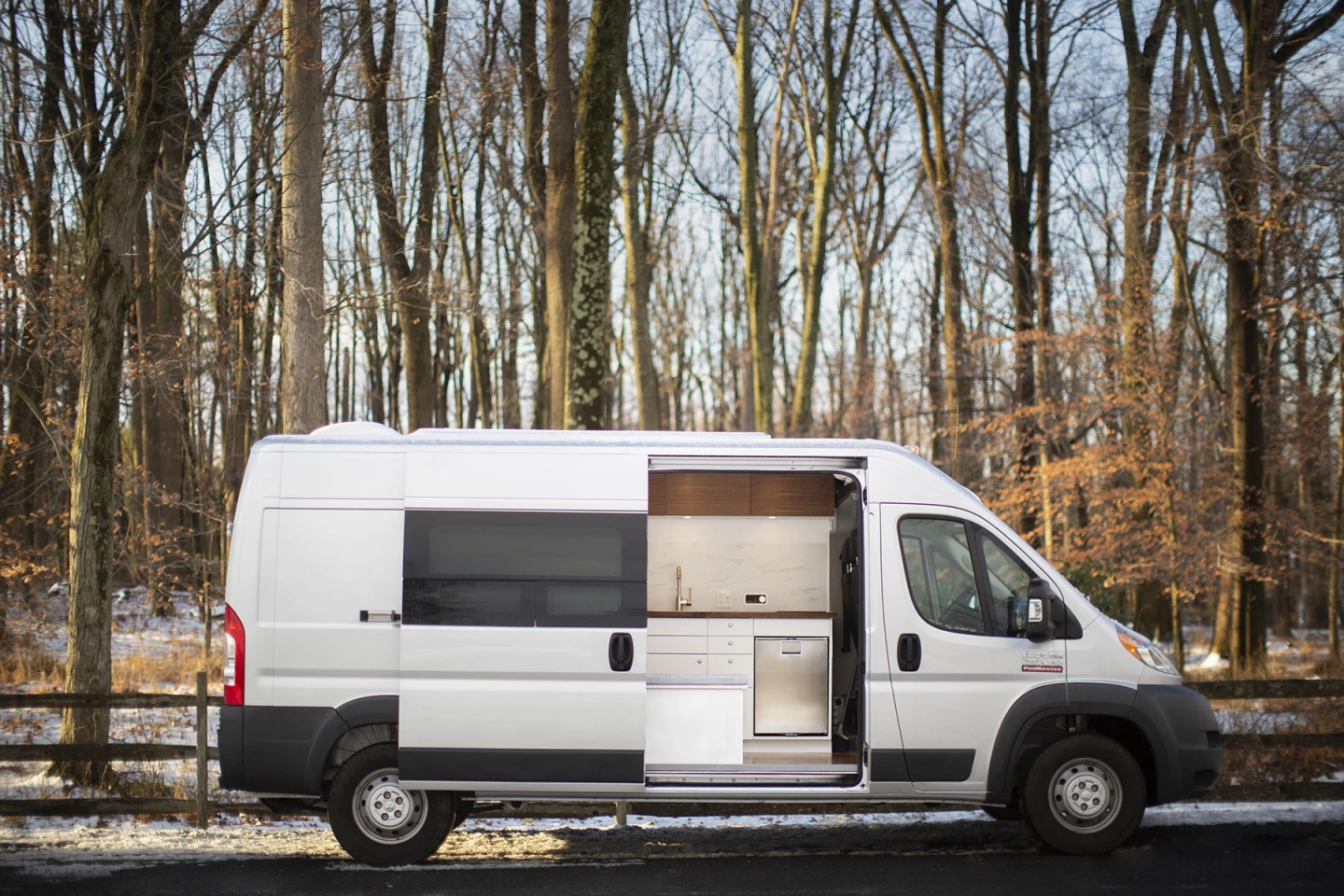 Tesla-powered urban adventure camper van takes modern living off-grid