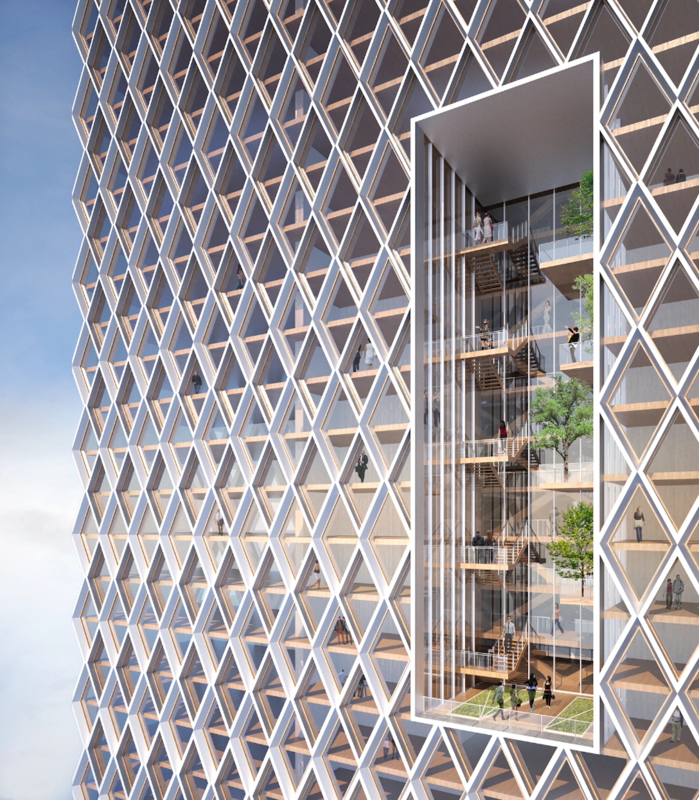 Proposed timber tower shoots high into Chicago's sky