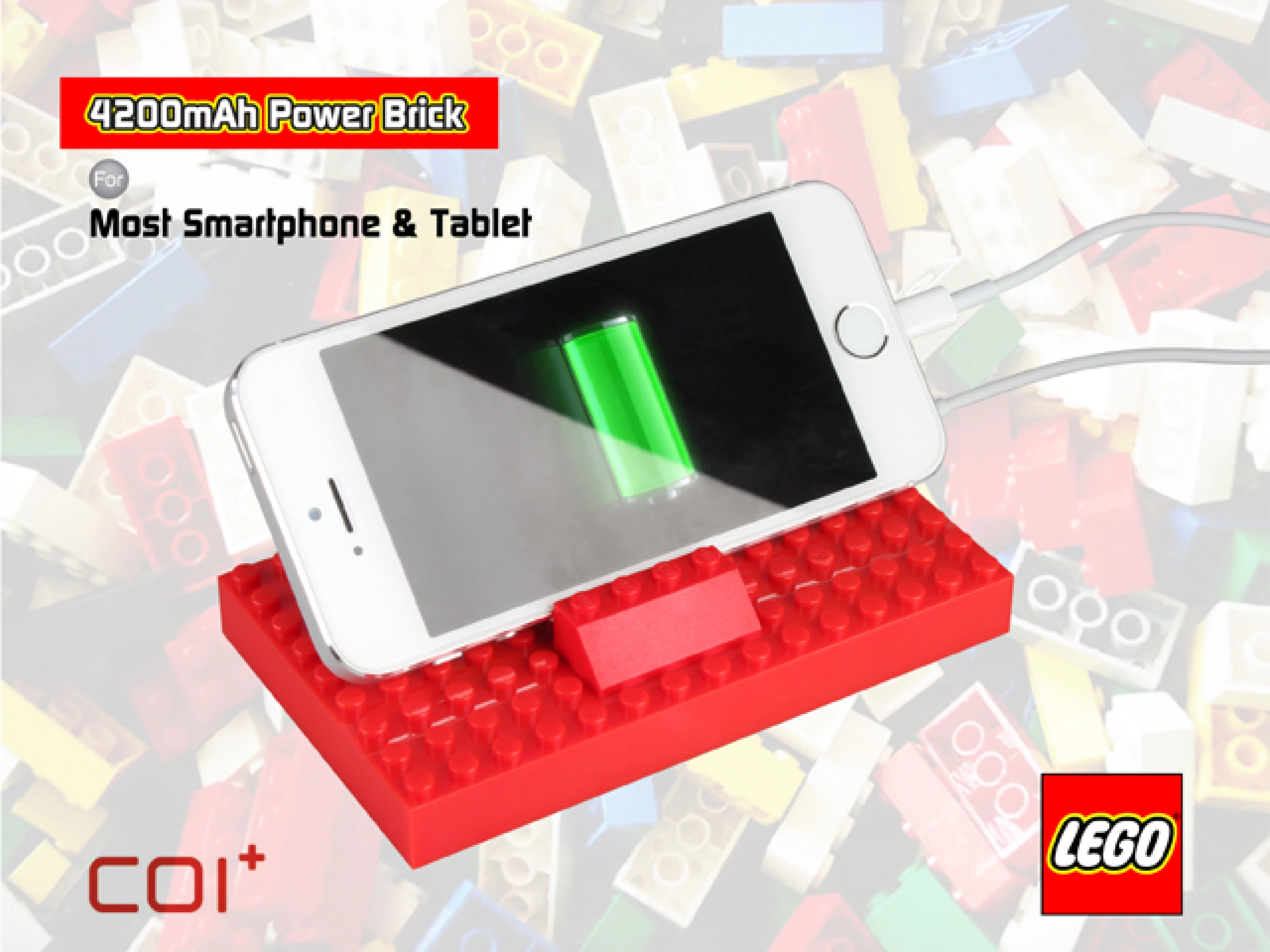 Build your own phone charging stand with Lego Power Brick