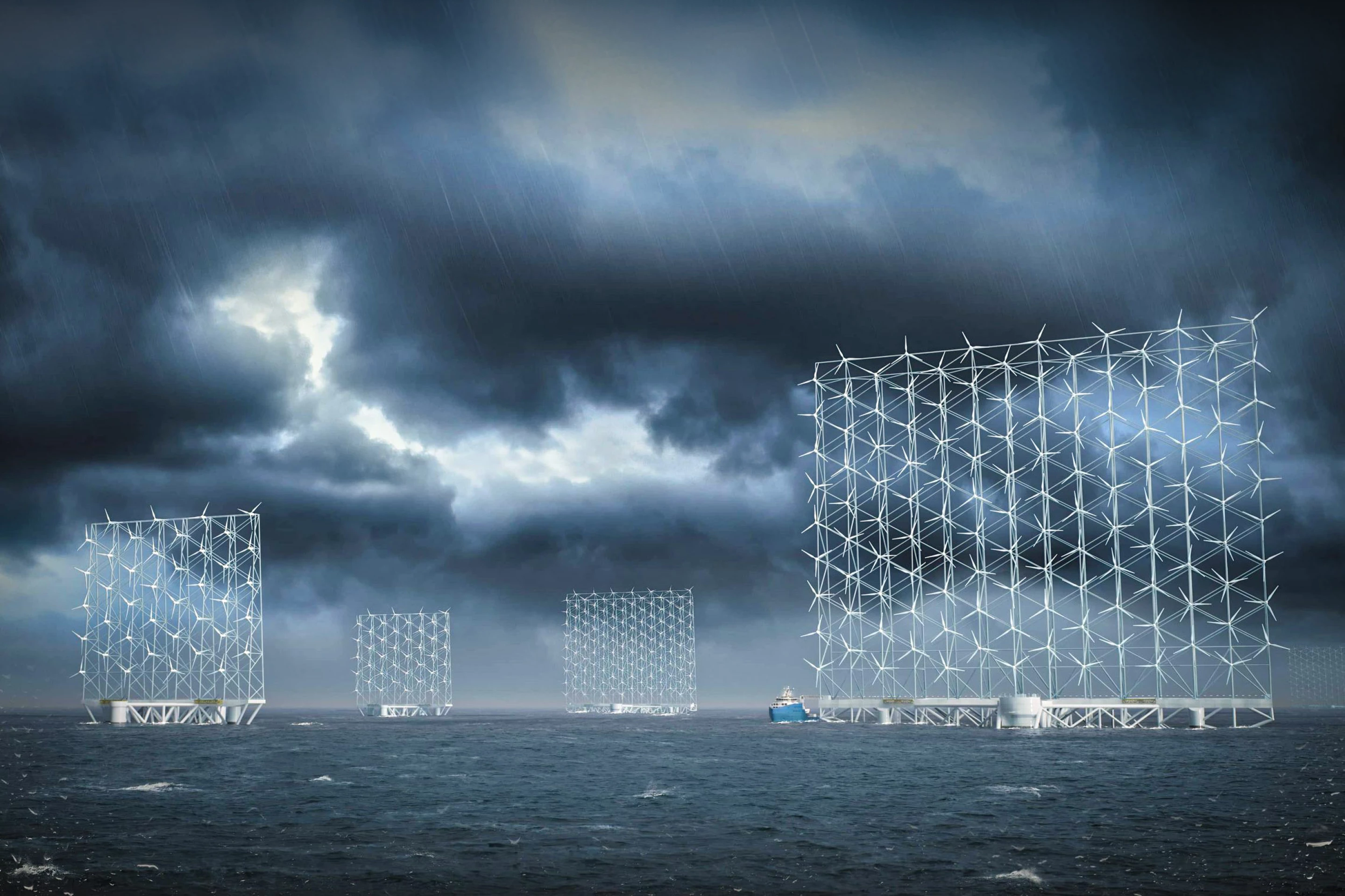 Massive 40-MW floating wind turbine array wins major tick of approval