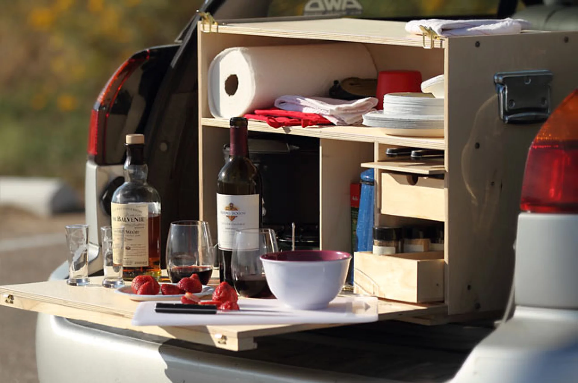 My Camp Kitchen packs a full wilderness kitchen in a box