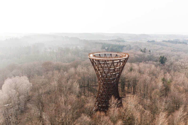 Stunning observation tower runs rings around Danish forest