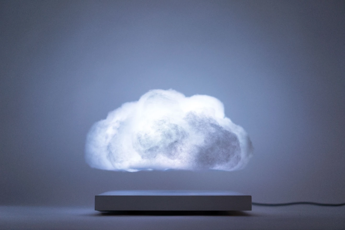 This floating cloud lamp is a mini thunderstorm for your coffee table