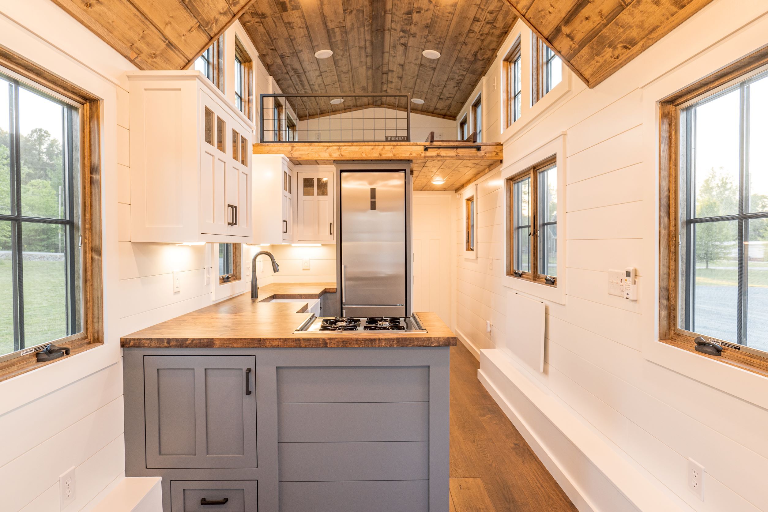 Timbercraft Tiny Homes' slimmed-down Teton sleeps four in rustic style