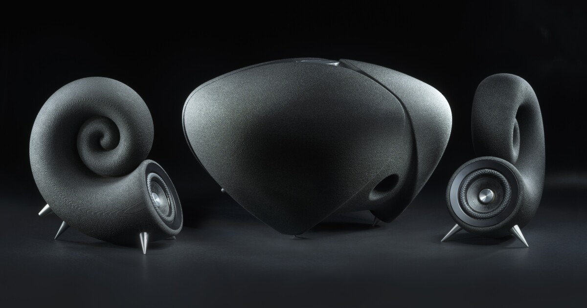 Marine-inspired sound system is 3D printed from sand