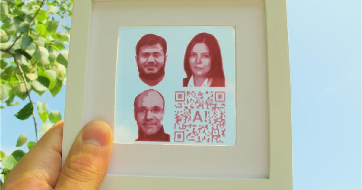 Inkjet printed solar cell turns your portrait into a power source