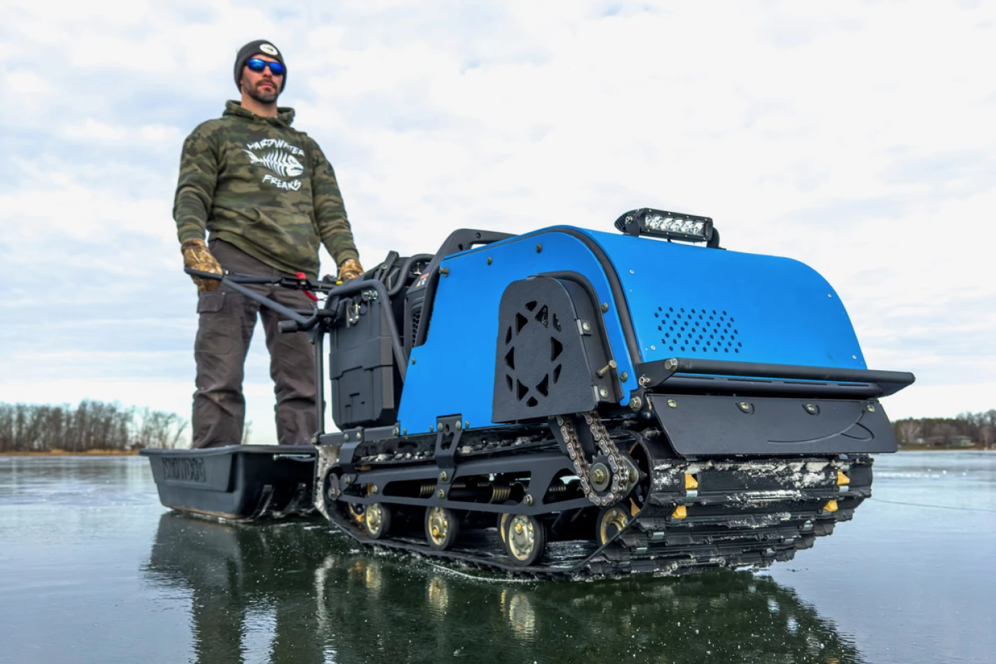 SnowdogX: simpler electric snowmobile alternative