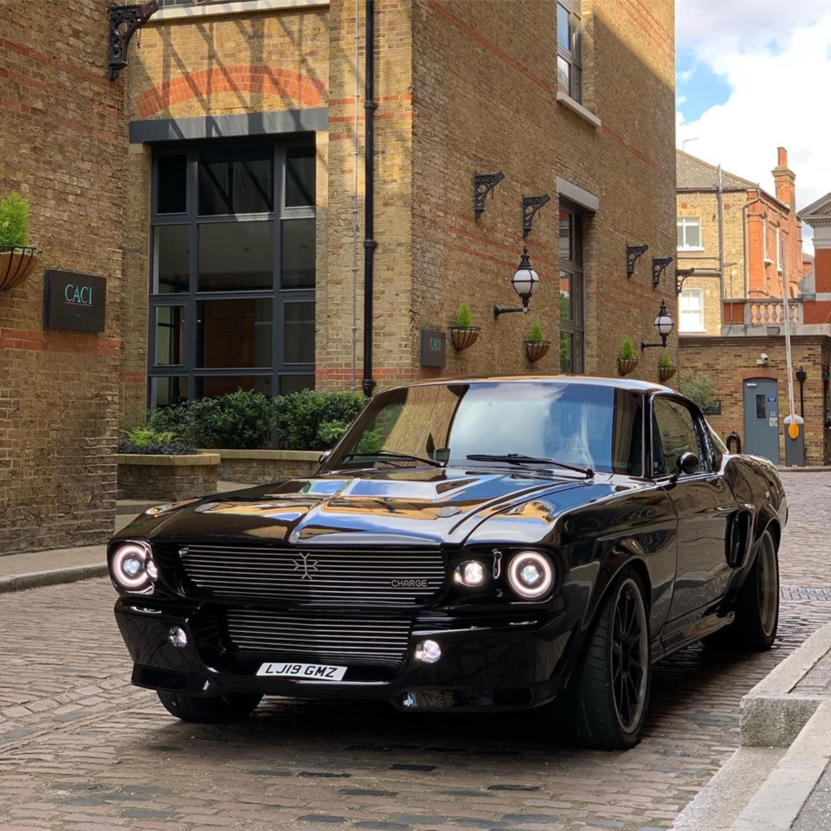 Stealthy, all-electric classic Mustang on its way to Goodwood