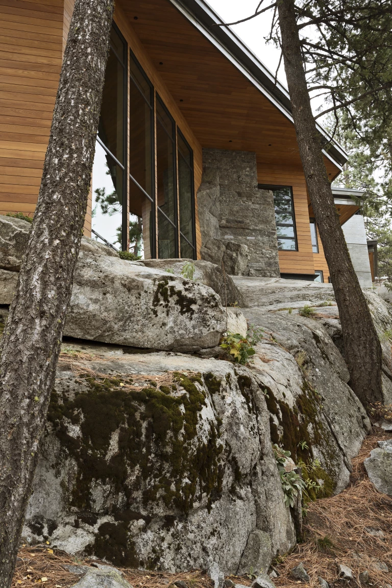 Magnificent lakeside Cliff House is cavernous inside and out