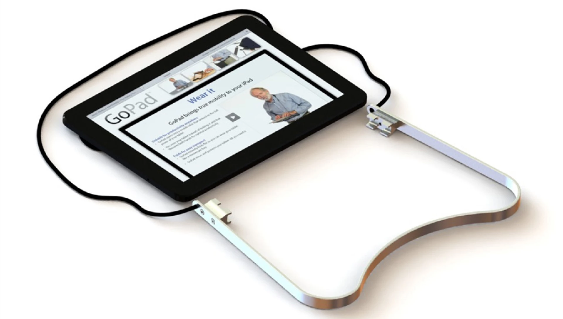 Wear your iPad or other tablet wherever you go, with GoPad