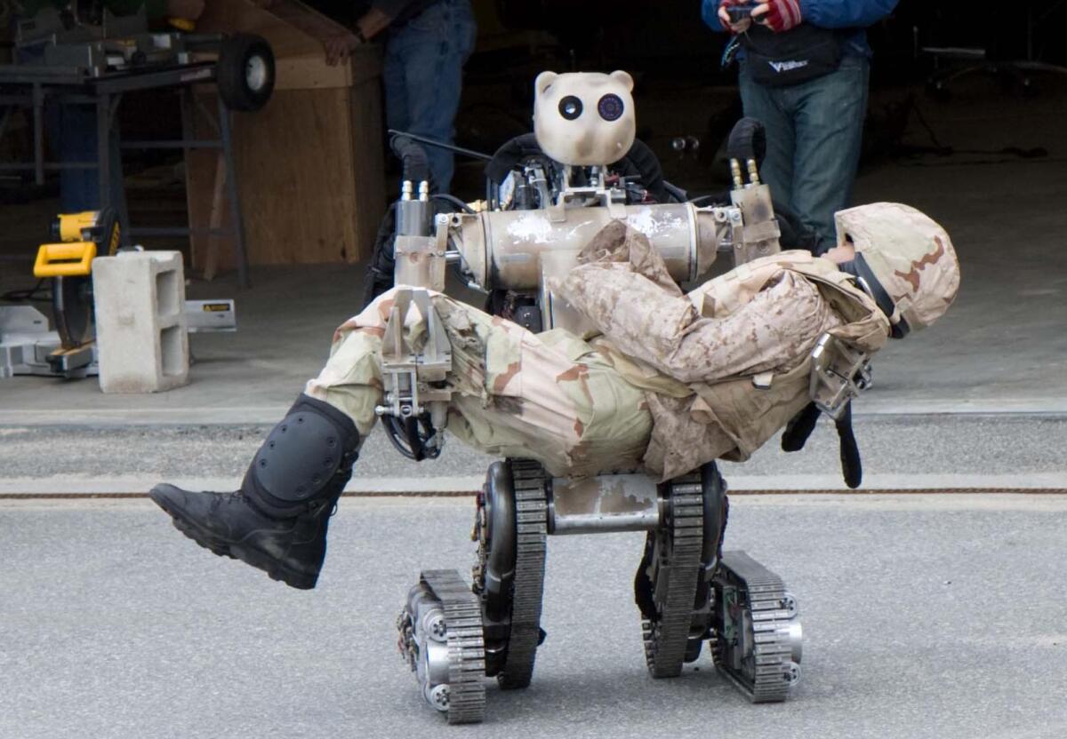 Battlefield Extraction-Assist Robot to ferry wounded to safety