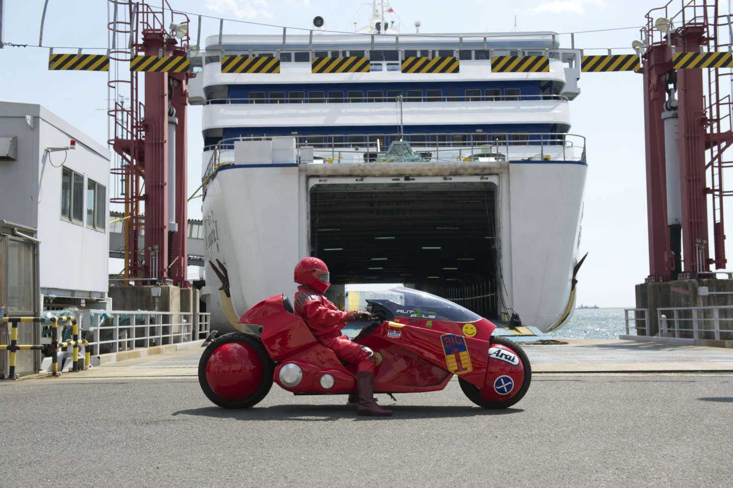 Akira's iconic motorcycle races through Japan