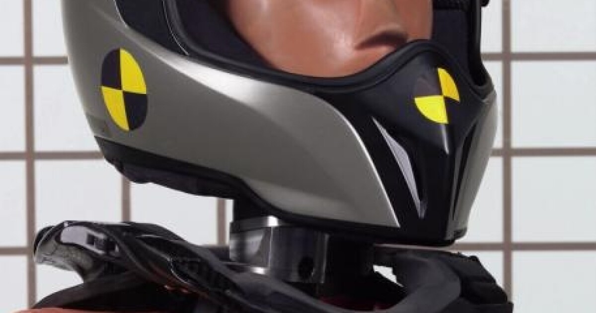 Cervical spine protection system for motorcyclists