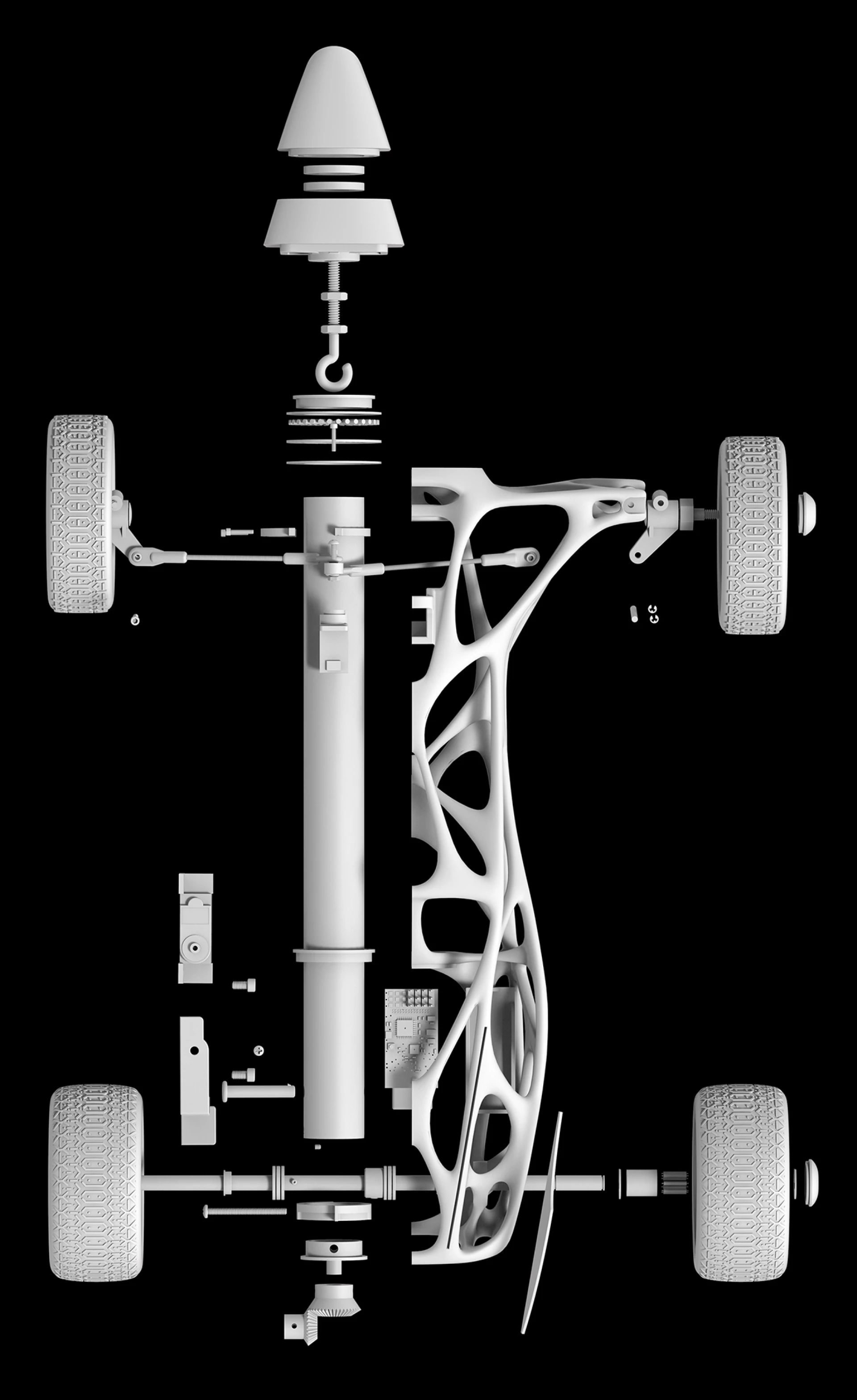 Students create the ultimate rubber band race car