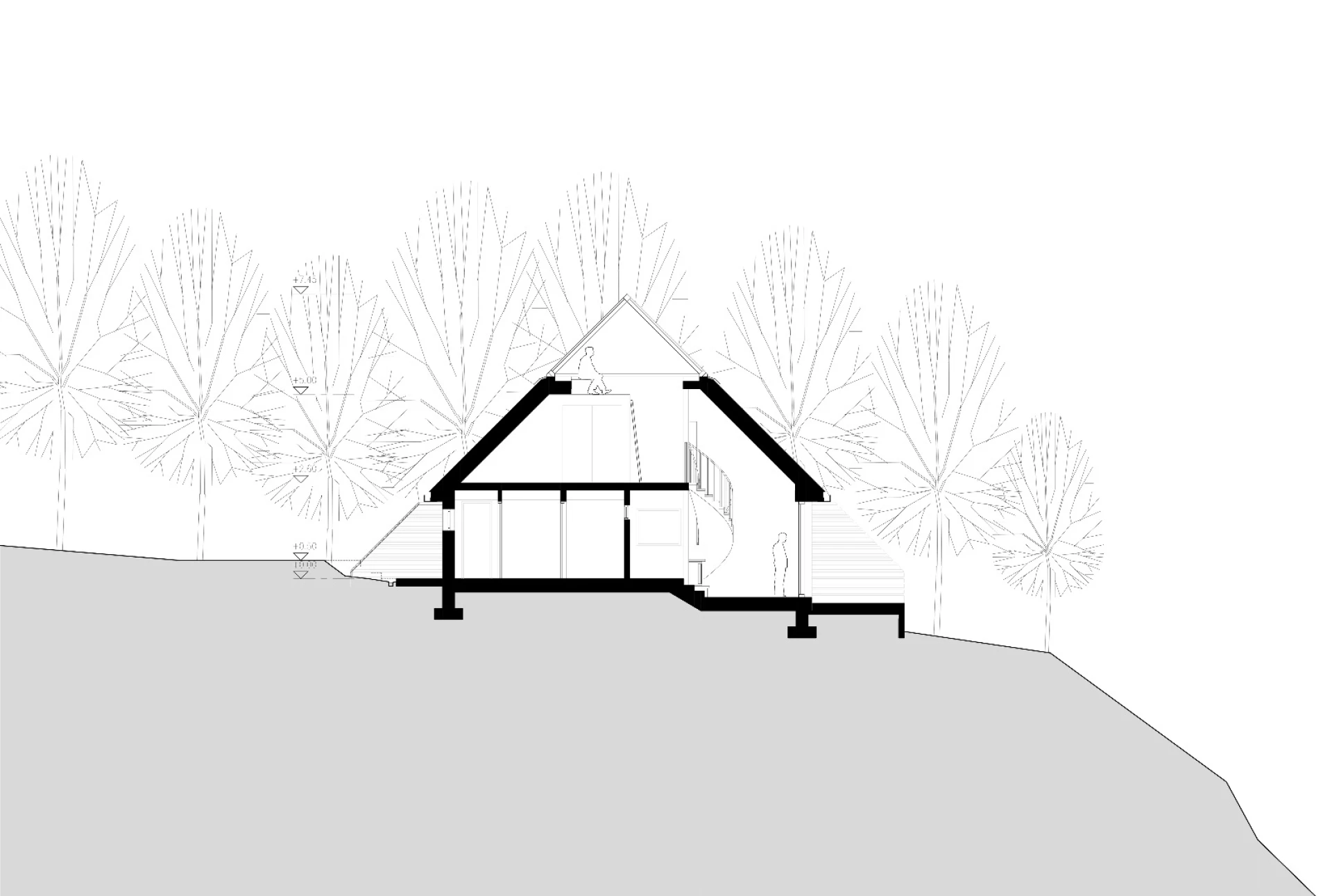 Pyramid-shaped glazed roof lets home owners enjoy 360 degree views