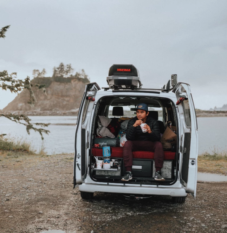 Multifunctional $37K Free Bird camper van bridges van life with work life