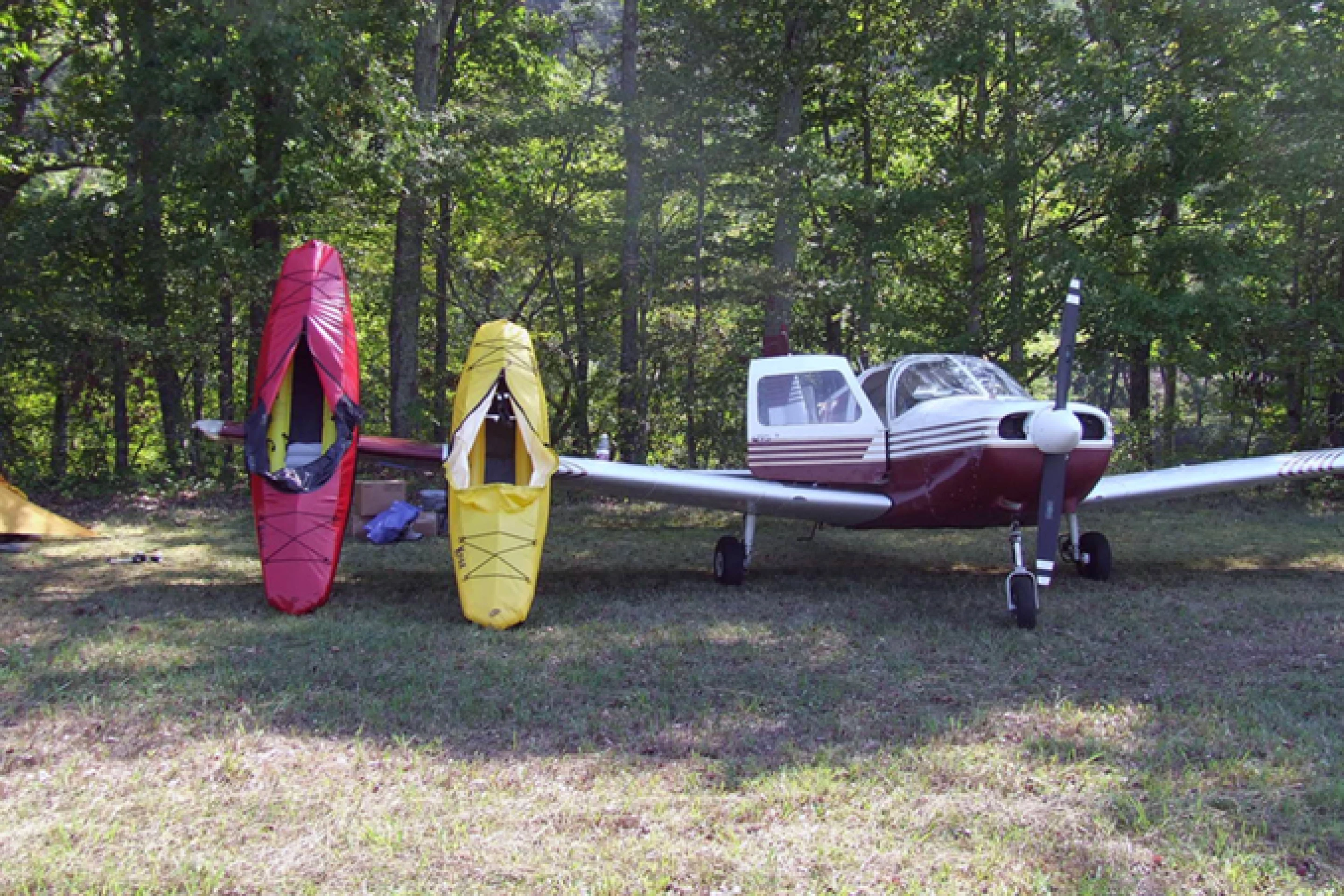 Backpackable boat unfolds and inflates into paddling form