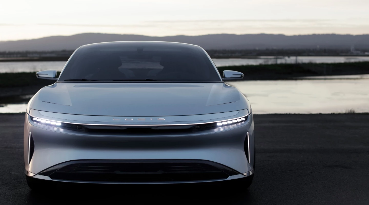 Lucid finally offers first look at upcoming electric sedan
