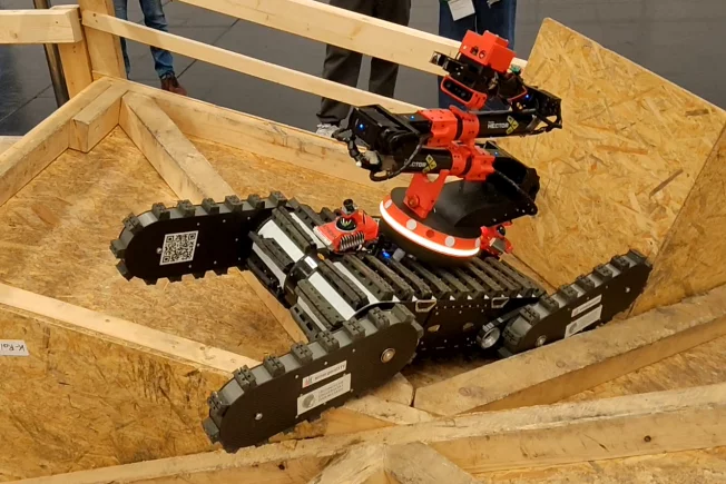 Autonomous robot Athena conquers rough terrain for rescue
