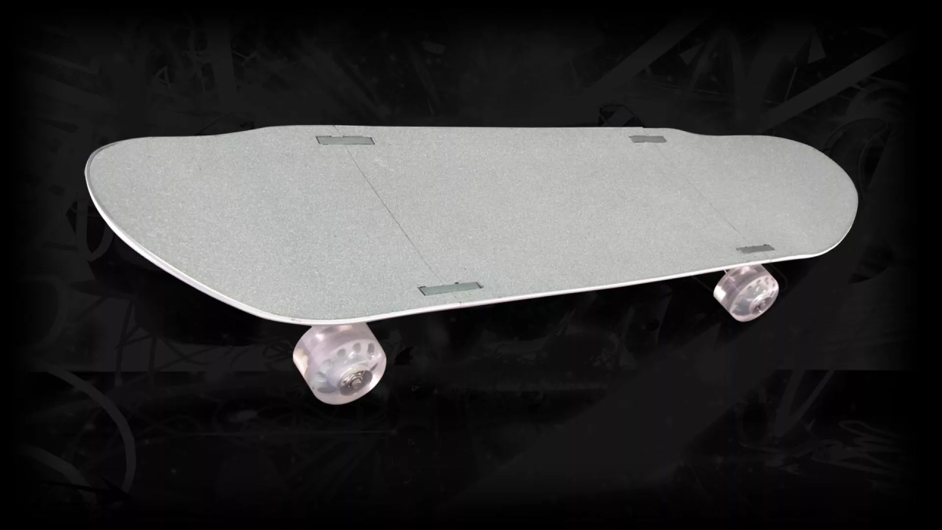Snap folding skateboard slides in your backpack for easy transport