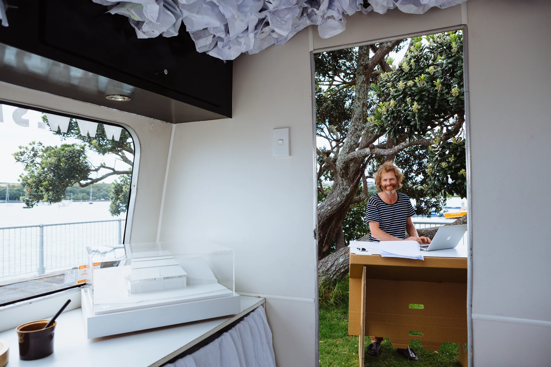 NZ architects transform retro caravan into a mobile office