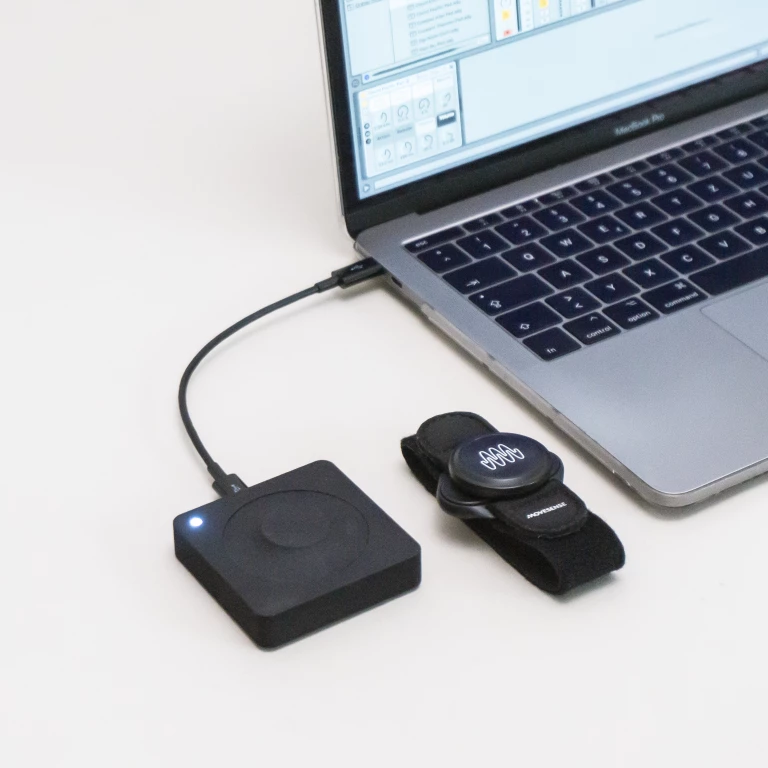 Wireless wearable sensor uses movement to play or control music