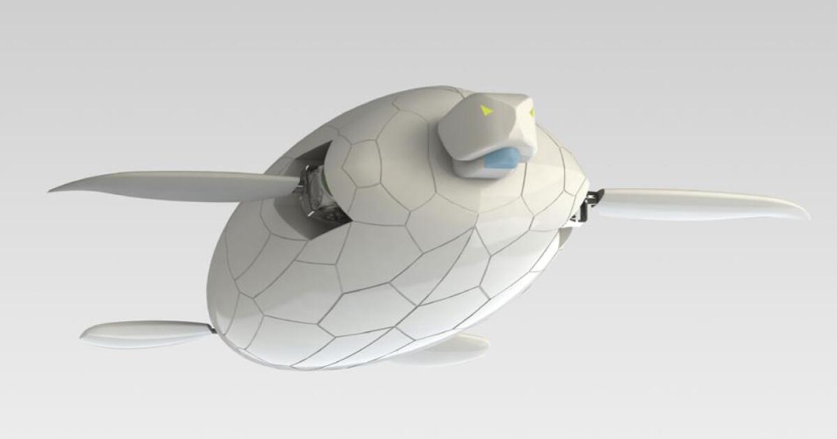 Autonomous swimming robot inspired by the sea turtle