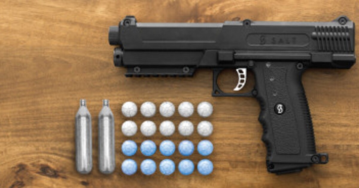 Salt handgun is designed for non-lethal defense