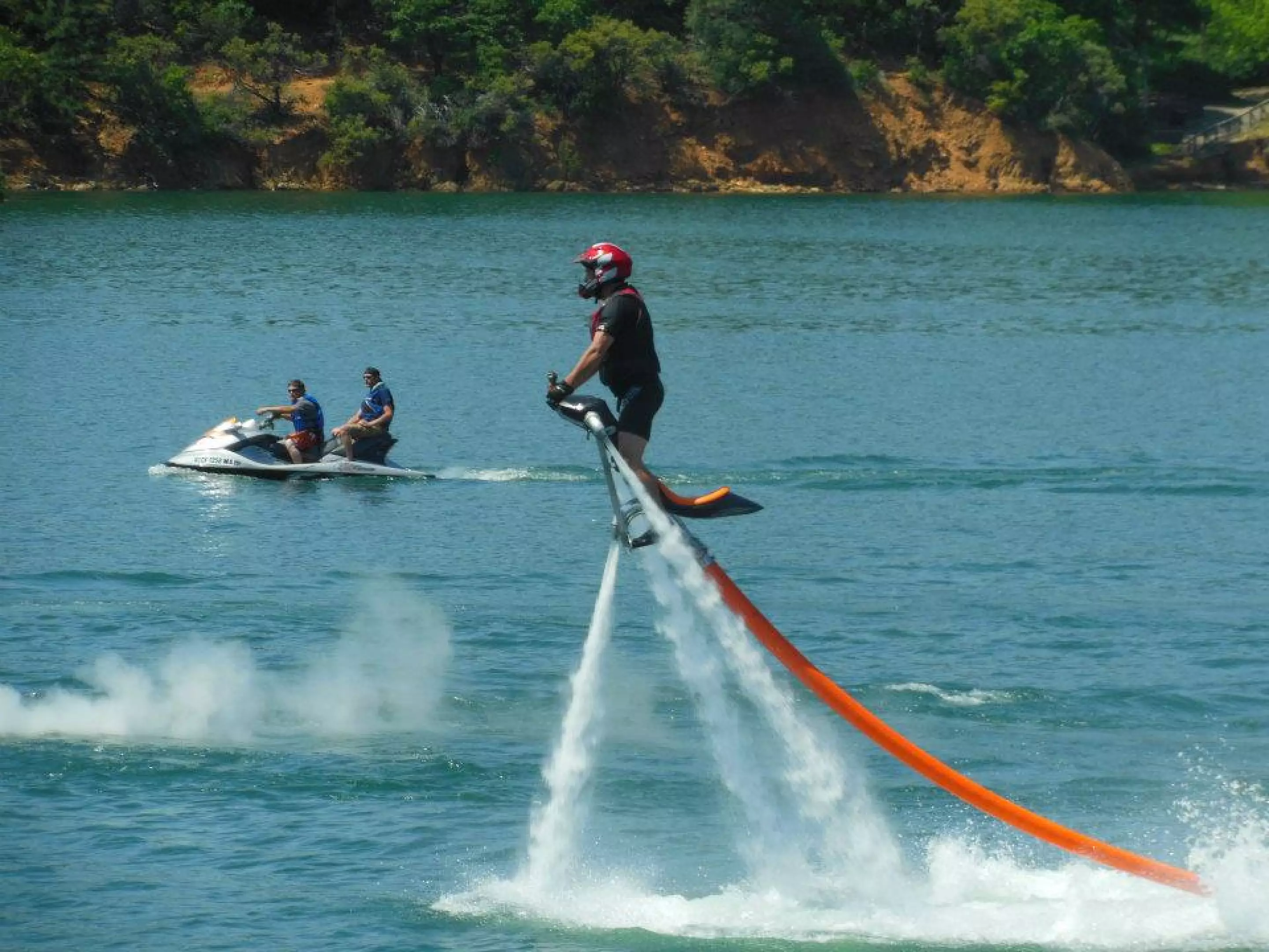 The Jetovator flying water bike adds momentum to the "firehose" market