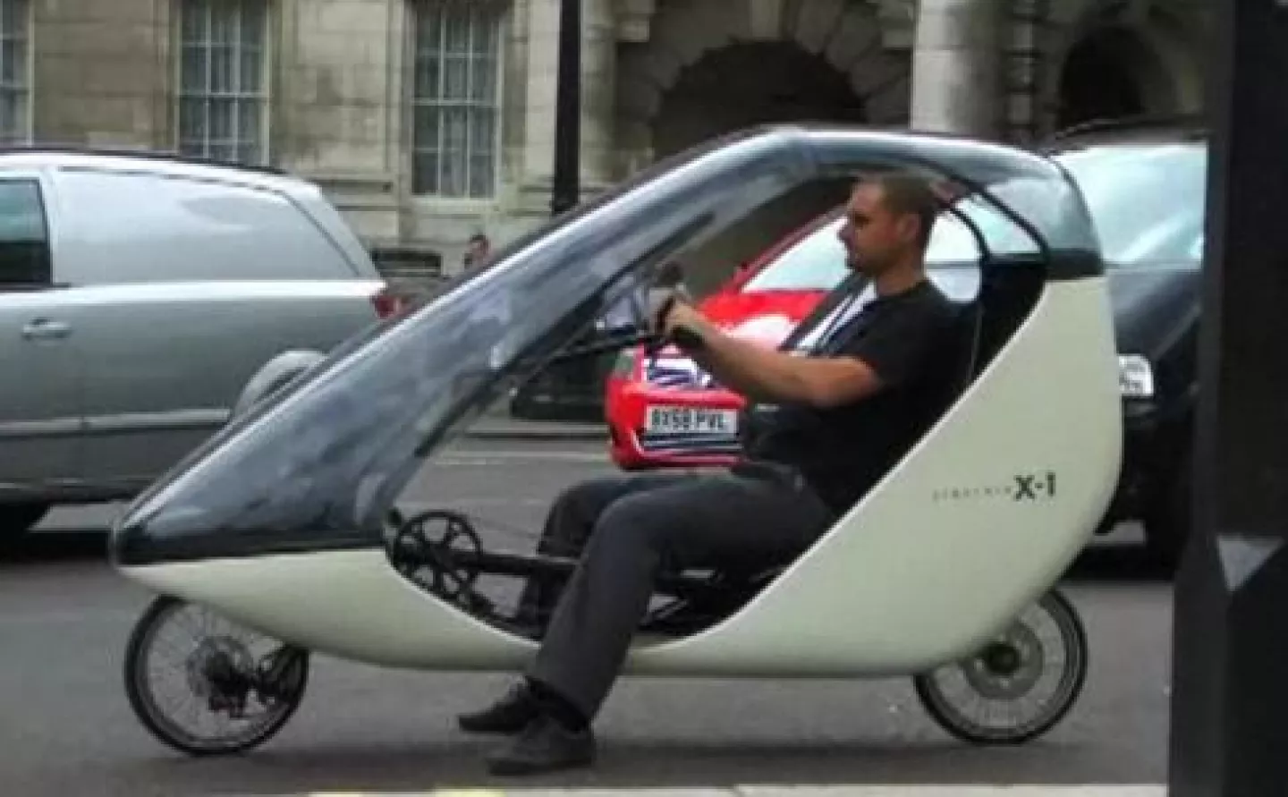 Sir Clive Sinclair's X-1 pedal-electric hybrid