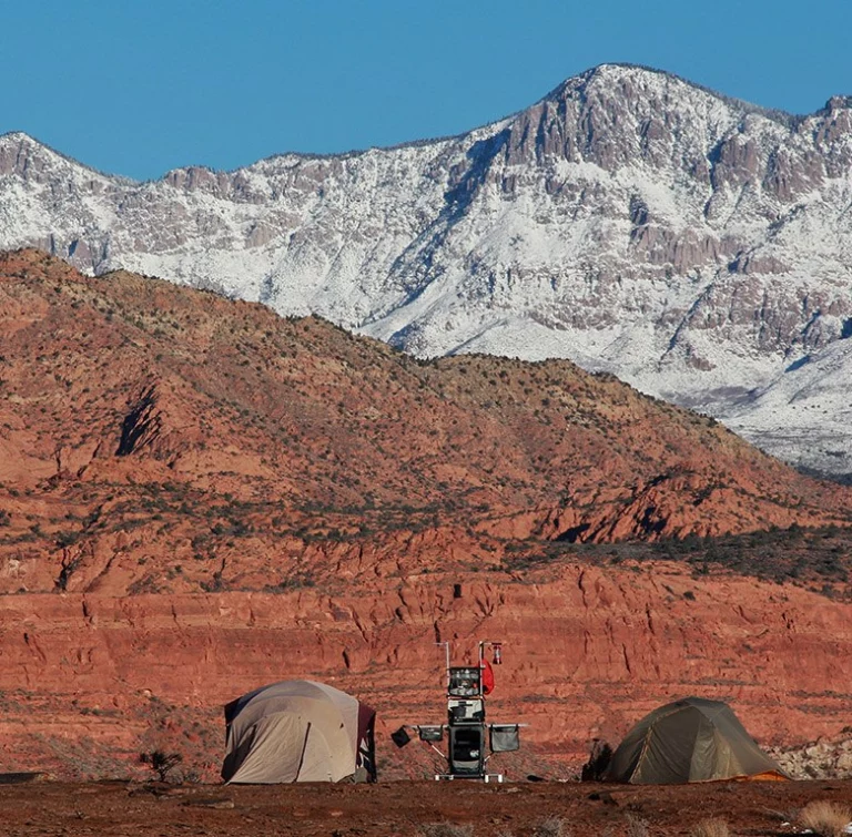 Grub Hub packs a camp kitchen in a rolled suitcase
