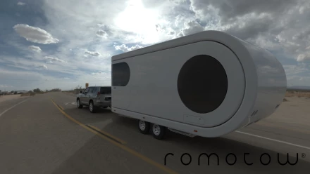Otherworldly Romotow rotating caravan finds its way to this world