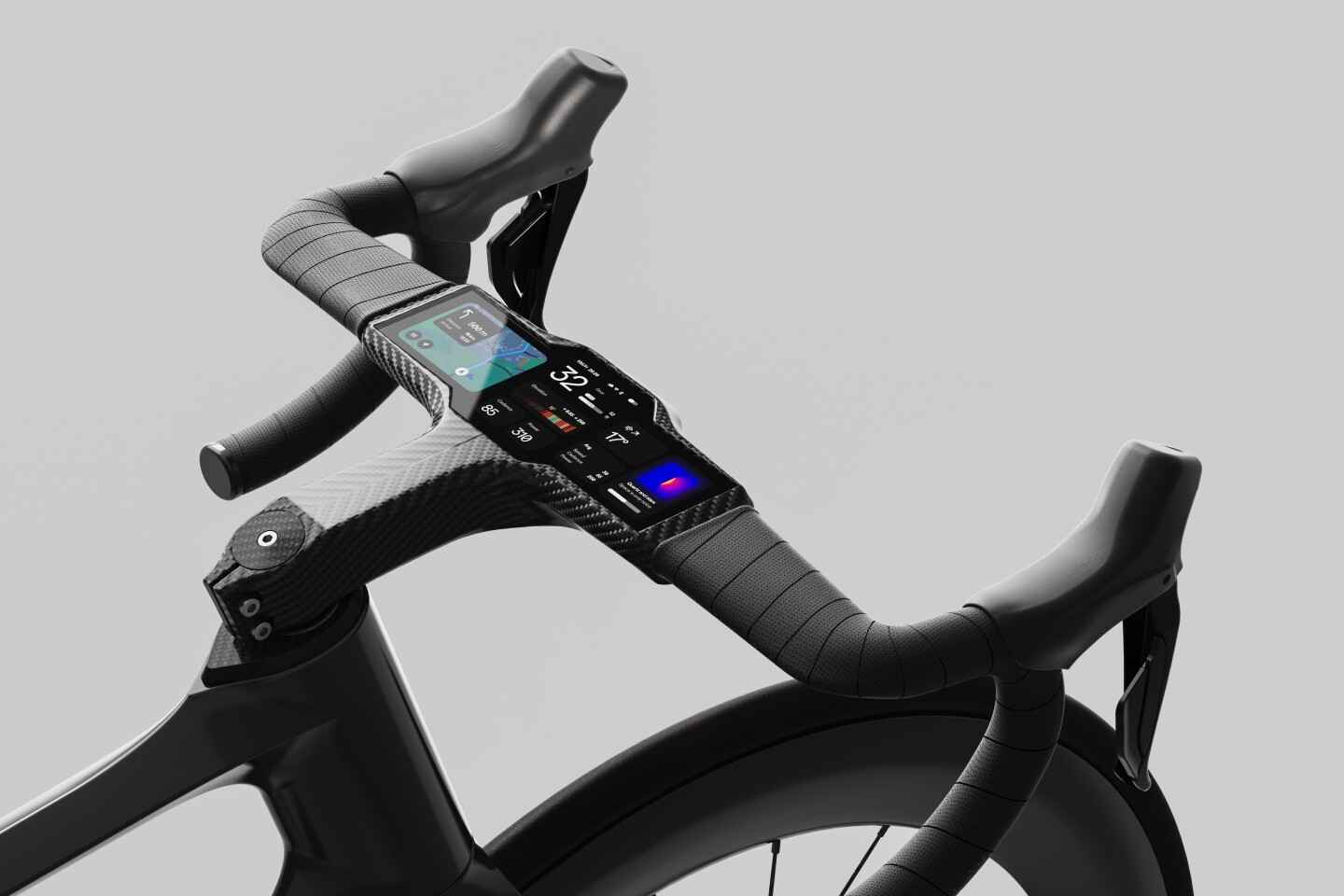 Super-augmented carbon handlebar gives your bike an electronic dashboard