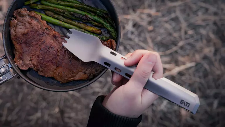 EATI travels lightly as the go-anywhere titanium spork multi-tool
