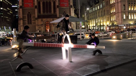 LED seesaw gives illuminated physics lesson … remains fun
