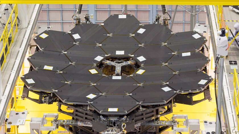 Construction is complete on the James Webb Space Telescope's primary mirror