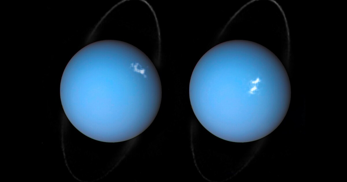 Intense auroras adorn Uranus in new Hubble image release