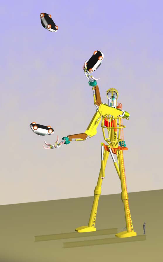 BugJuggler: The 70 ft tall car-juggling robot