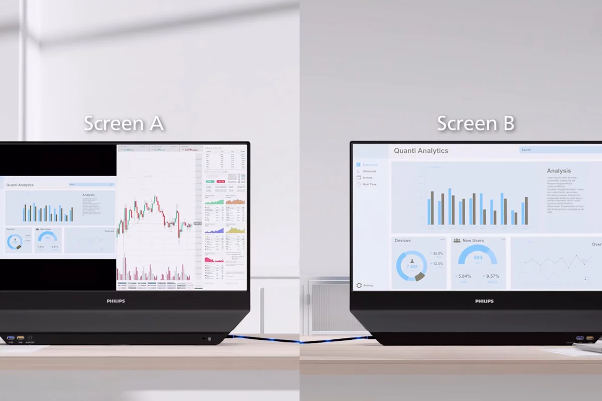 Philips dual-screen monitor enhances business collaboration