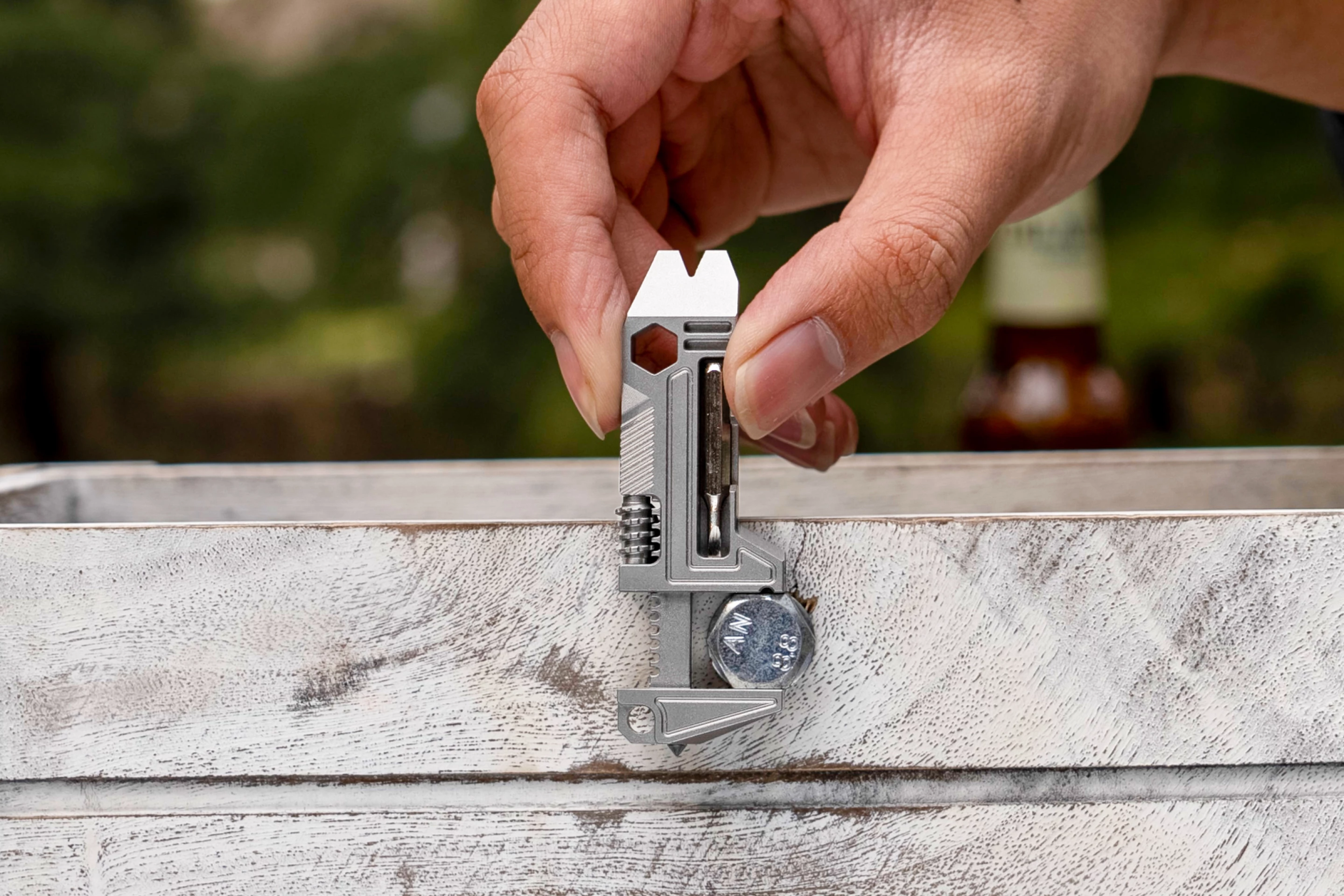 Titanium Mini Portable Wrench with eight functions