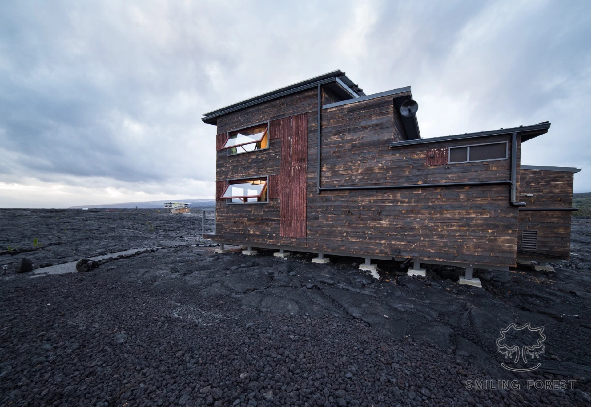 This tiny house has an active volcano for a neighbor