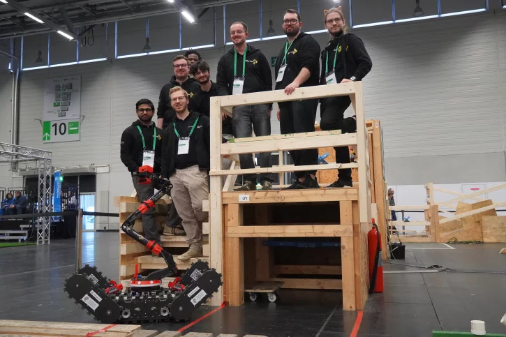 Autonomous robot Athena conquers rough terrain for rescue