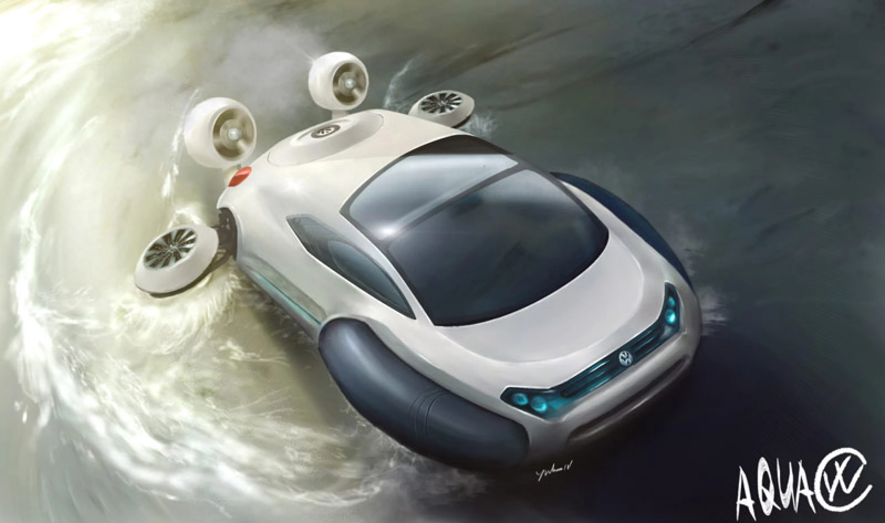 The go anywhere Aqua hybrid hovercraft concept