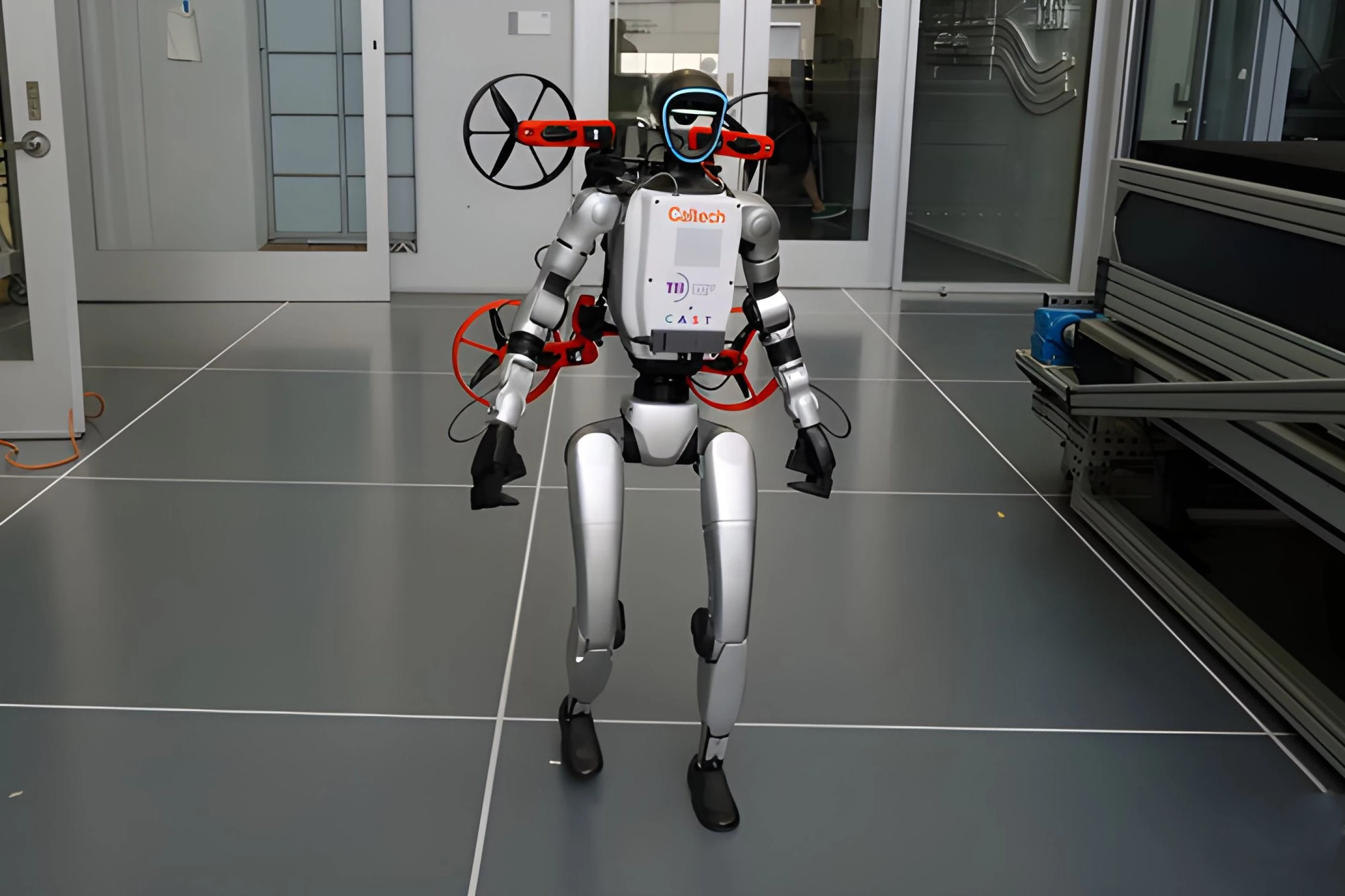 Watch this morphing robot duo walk, drive, and fly
