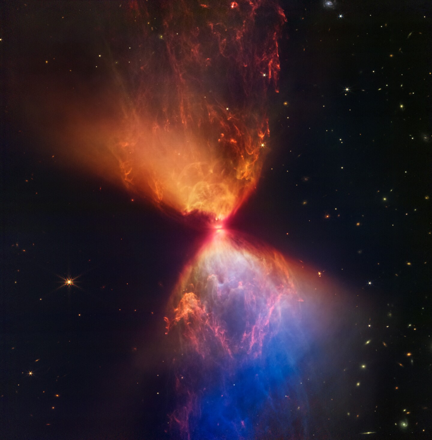 James Webb captures stellar "burps" of a baby star